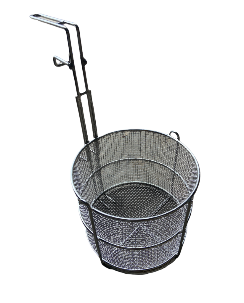 Fry Basket, Stainless Steel, Round, Double Hook, 263mm Diameter, 202mm ...