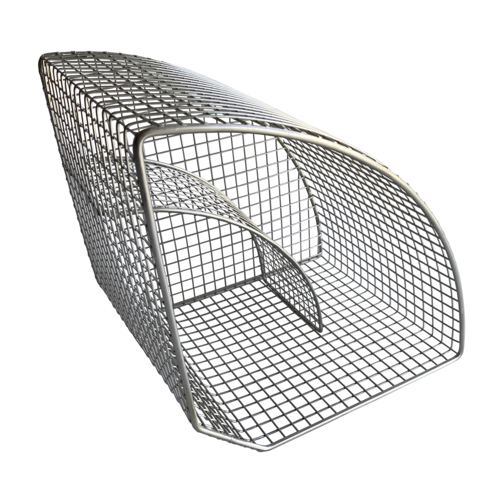 Parts Washing Basket, Quarter Round, Stainless Steel, 223mm Radius ...